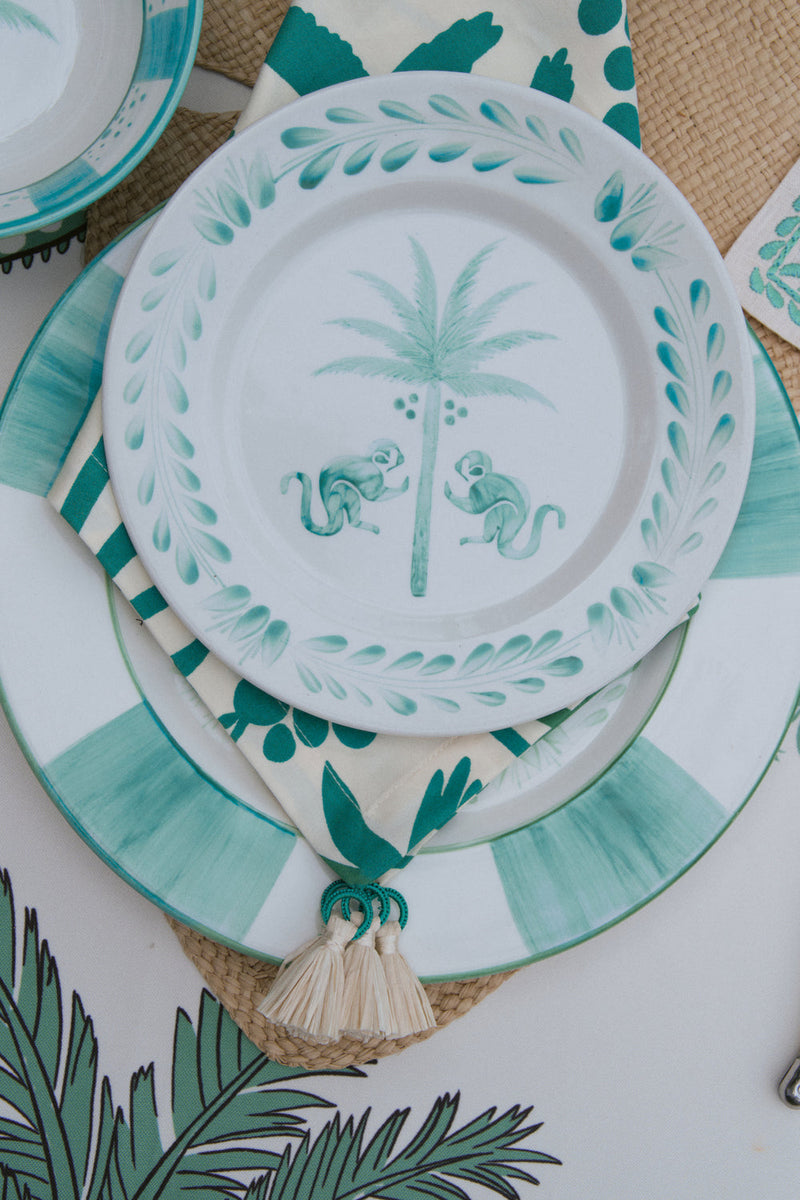 Macao Dinner Plate in Aqua Set of 2 - Home Collection | Johanna Ortiz
