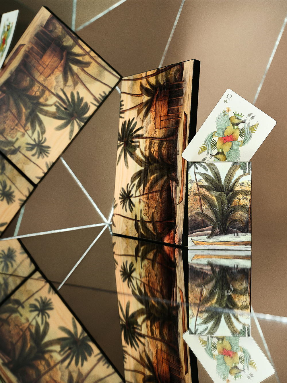 Naipe Nativo Two Poker Decks Set in Green - Game Capsule | Johanna Ortiz